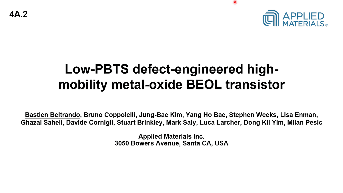 Underline | Low-PBTS defect-engineered high-mobility metal-oxide BEOL ...