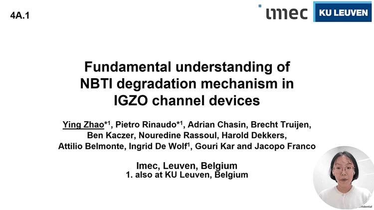 Underline | Fundamental understanding of NBTI degradation mechanism in IGZO channel devices