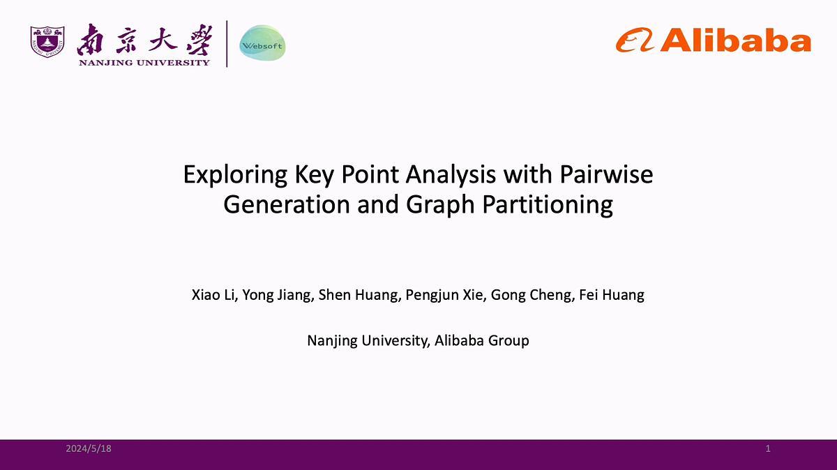 Underline Exploring Key Point Analysis With Pairwise Generation And Graph Partitioning 