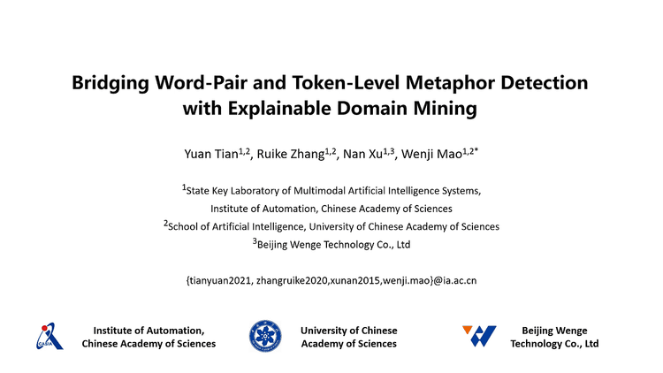 Underline Bridging Word Pair And Token Level Metaphor Detection With Explainable Domain Mining