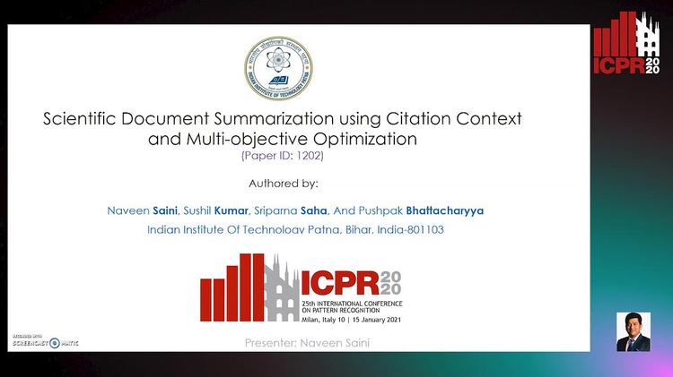 Underline Scientific Document Summarization Using Citation Context And Multi Objective