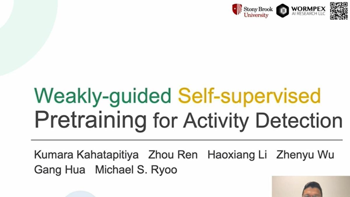Underline Weakly Guided Self Supervised Pretraining For Temporal Activity Detection