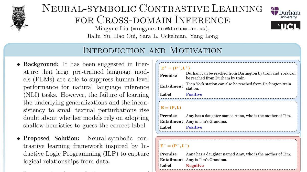 Underline Neural Symbolic Contrastive Learning For Cross Domain Inference